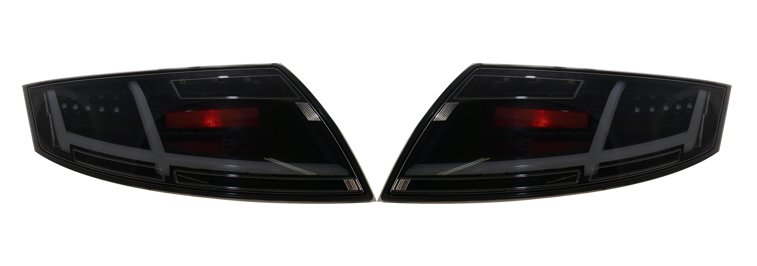 AUDI TT MK2 2006-2013 LED BLACK REAR TAIL LIGHTS WITH SEQUENTIAL ...